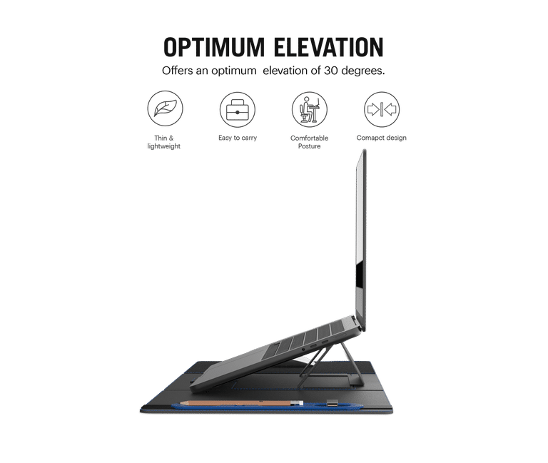 DailyObjects Morph Foldable Desk mat with Laptop Stand | Vegan Leather ...